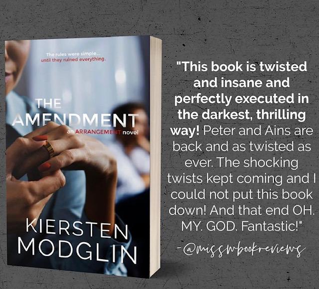 Book Review-The Amendment by Kiersten Modglin | Miss W Book Reviews